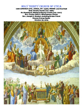 Bulletins - Holy Trinity Church | With Merger of St. Stanislaus, Bishop ...