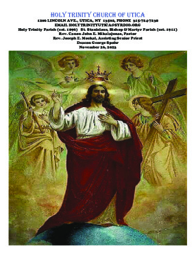 Bulletins - Holy Trinity Church | With Merger of St. Stanislaus, Bishop ...