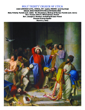 Bulletins - Holy Trinity Church | With Merger of St. Stanislaus, Bishop ...