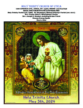 Bulletins - Holy Trinity Church | With Merger of St. Stanislaus, Bishop ...