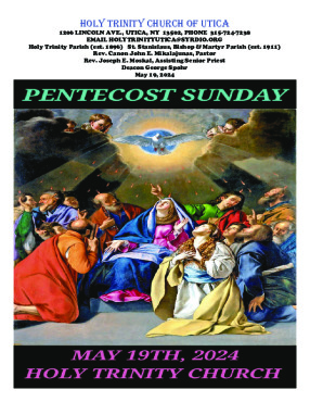 Bulletins - Holy Trinity Church | With Merger of St. Stanislaus, Bishop ...