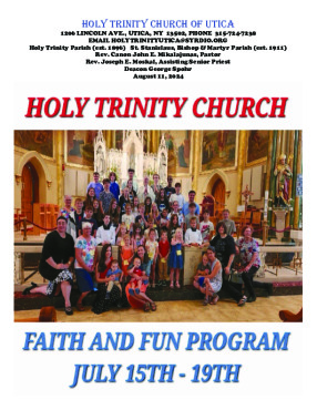 Bulletins - Holy Trinity Church | With Merger of St. Stanislaus, Bishop ...