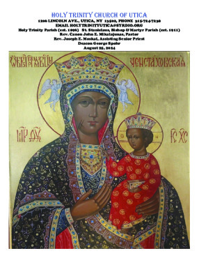 Bulletins - Holy Trinity Church | With Merger of St. Stanislaus, Bishop ...